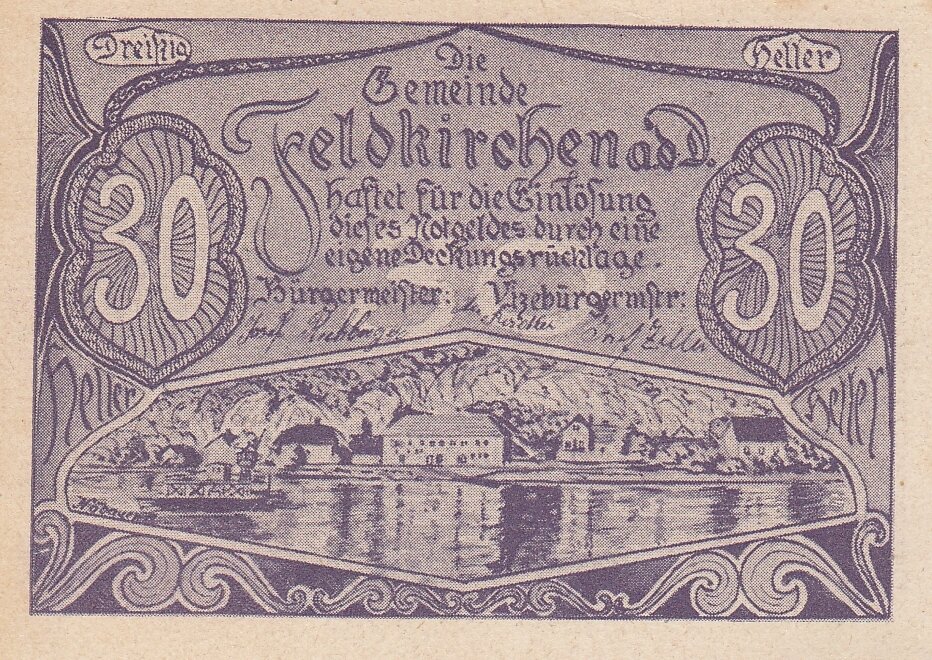 Австрия, Фельдкирхен-ан-дер-Донау 30 геллеров 1914-1921 гг. (№2)