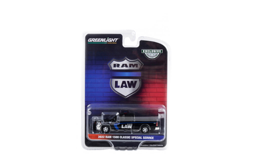 Модель коллекционная GREENLIGHT Dodge ram 1500 classic special service "ram law" 2022 (длина модели 6-10 см)