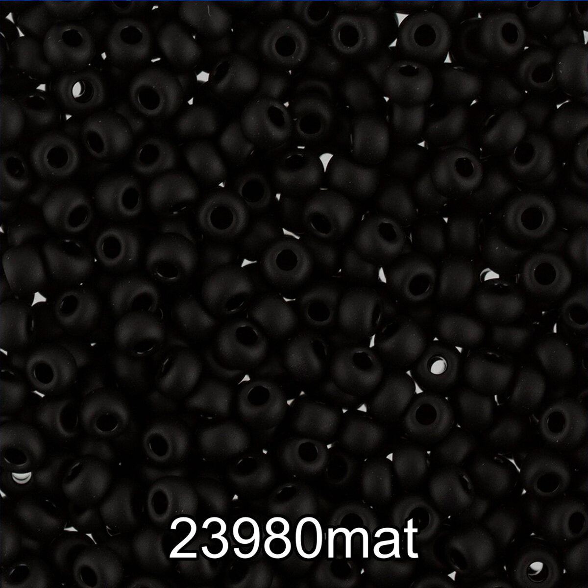 GAMMA бисер чешский круглый 2/0 2.9 мм 50 г 1-й сорт H660mat черный мат для ручного бисера