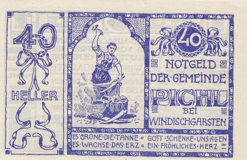 Австрия, Пихль-бай-Виндишгарстен 40 геллеров 1920 г.