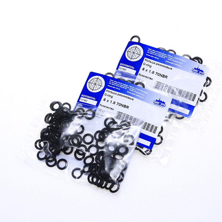 Кольца резиновые уплотнительные (O-ring) 6х1.8 70NBR (упаковка 100 шт. ±5%)