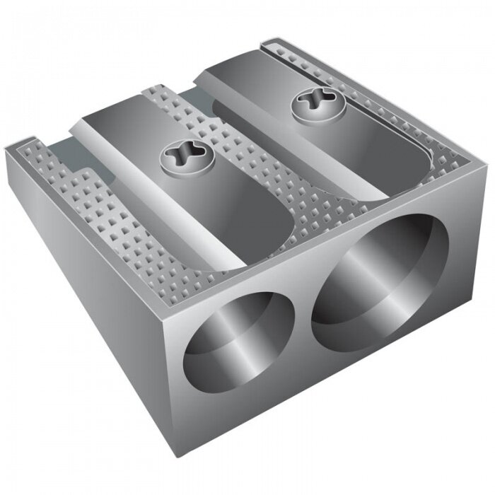 Sponsor SSH1006-1_3 sht Точилка металлическая двойная, облегченный сплав, в комплекте 3 штуки sponsor