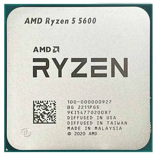 RYZEN 5 5600 OEM (Vermeer, 7nm, C6/T12, Base 3,50GHz, Turbo 4,40GHz, Without Graphics, L3 32Mb, TDP 65W, SAM4)