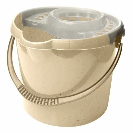 Ведро с отжимом 12л круглое моп "Malta"бежевый