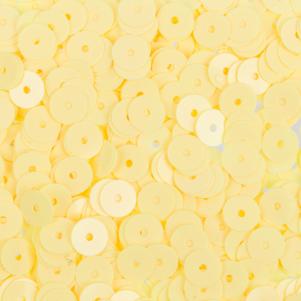 Пайетки россыпью "Zlatka" ZF-25 6 мм 10 г №005 св. желтый