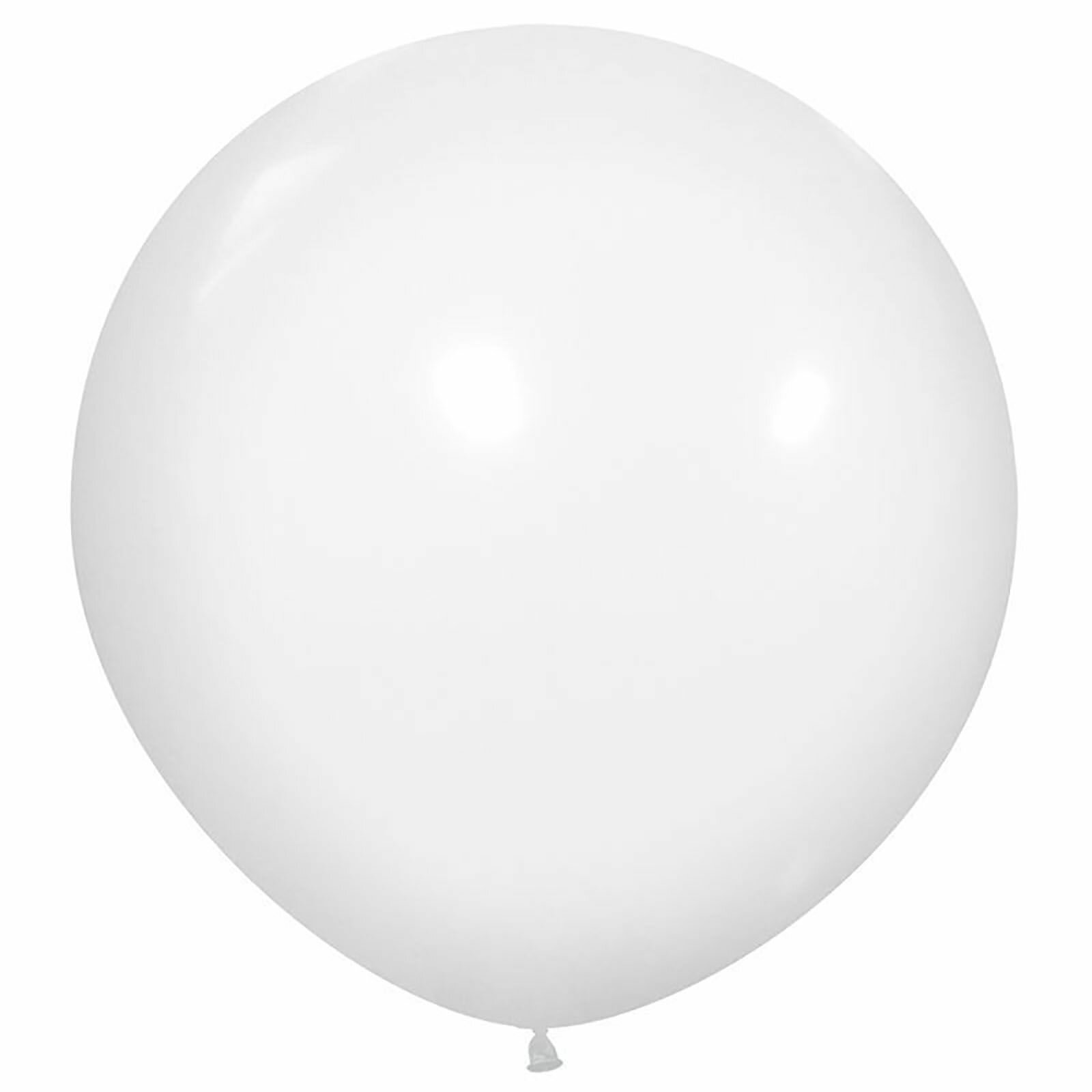 Белый, Пастель / White, латексный шар (24"/60 см ) 10 шт. / Веселуха, Турция