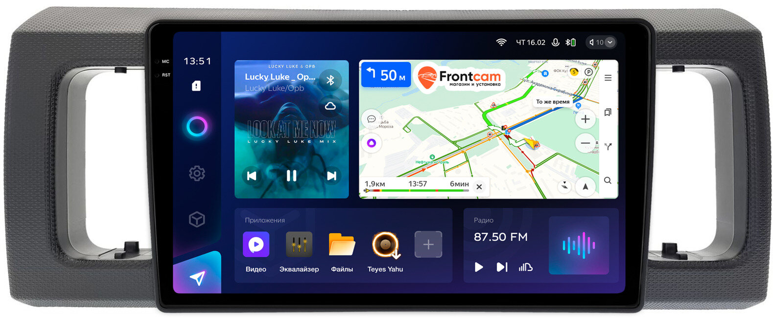 Штатная магнитола Suzuki Alto 2014-2026 (черная) Teyes CC3 2K 360 6/128 9.5" RM-9-256 Android 10 (4G-SIM, DSP, QLed)