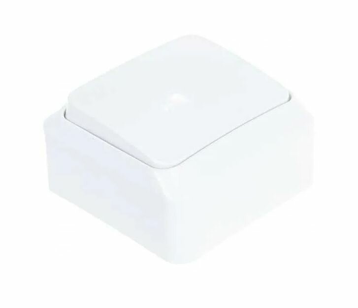 Одноклавишный выключатель Schneider Electric ОП Этюд 10А IP20 белый BA10-001B (количество в уп. 5 шт)