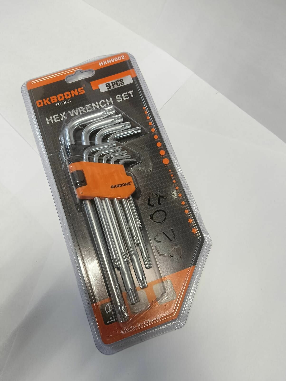 Набор имбусовых ключей TORX 9 предметов