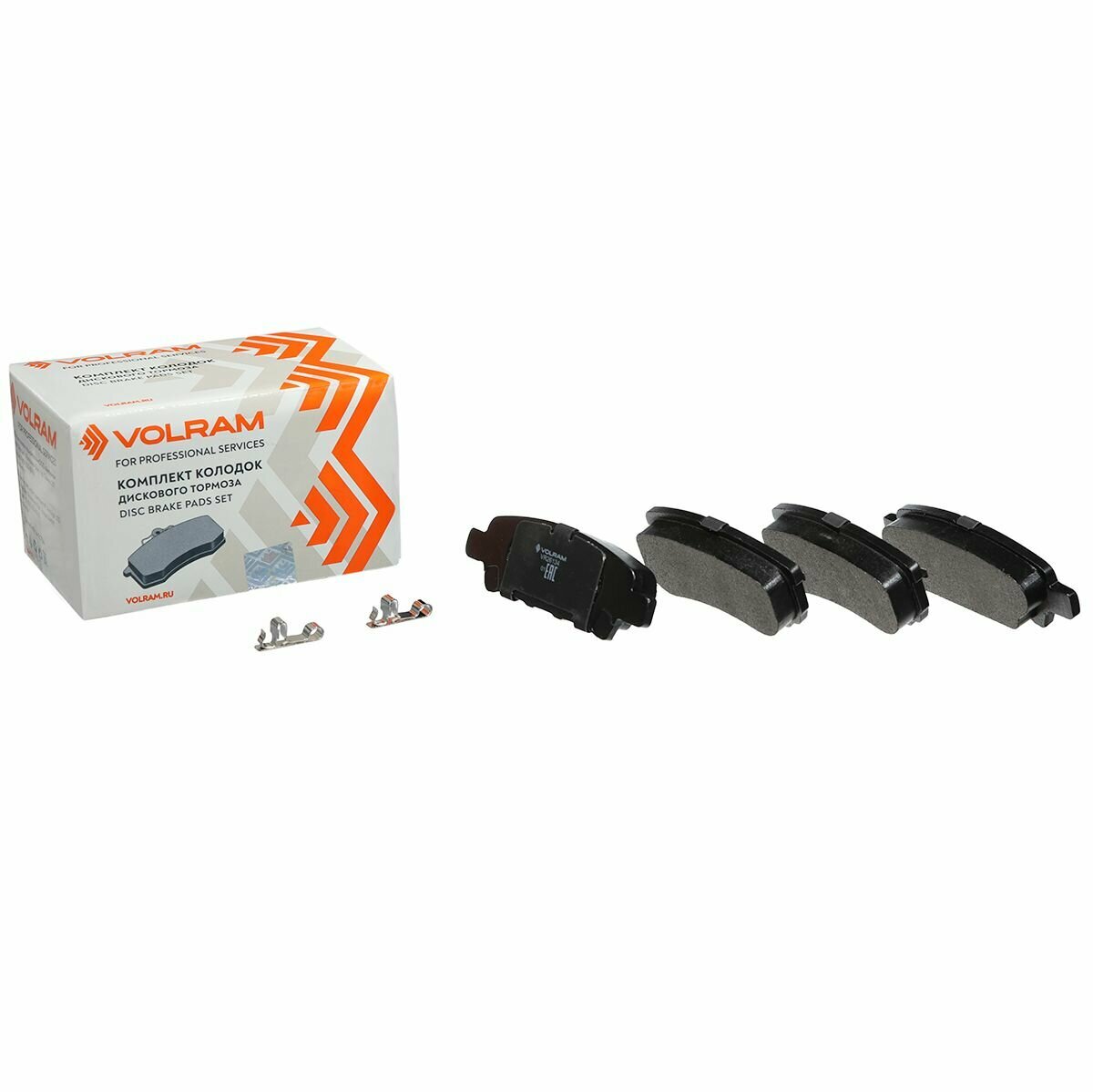 Тормозные колодки VOLRAM для MITSUBISHI Lancer VIII (07-), Outlander I (-07); CHRYSLER Sebring ; задние, к-т 4 шт.