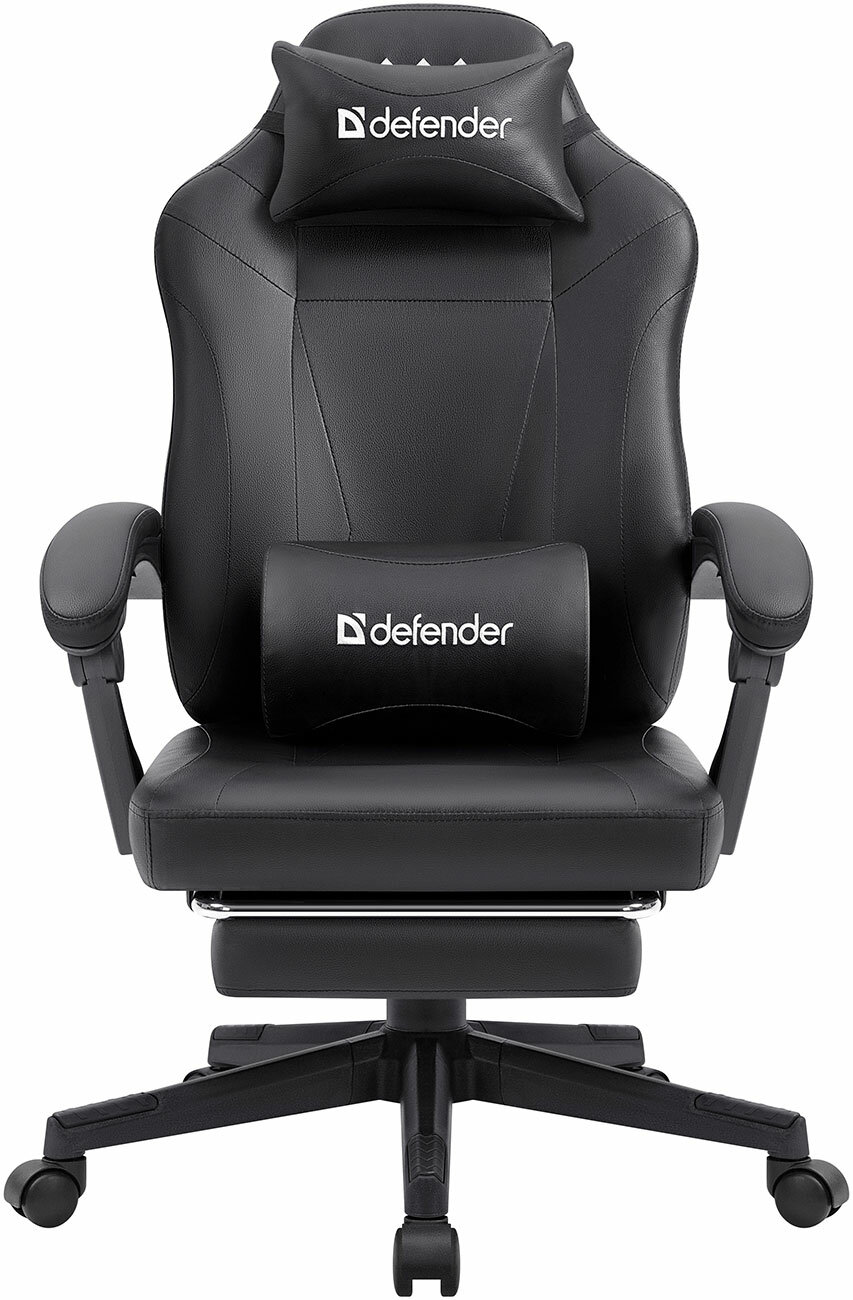 Игровое кресло Defender Cruiser, черный, PU, подножка