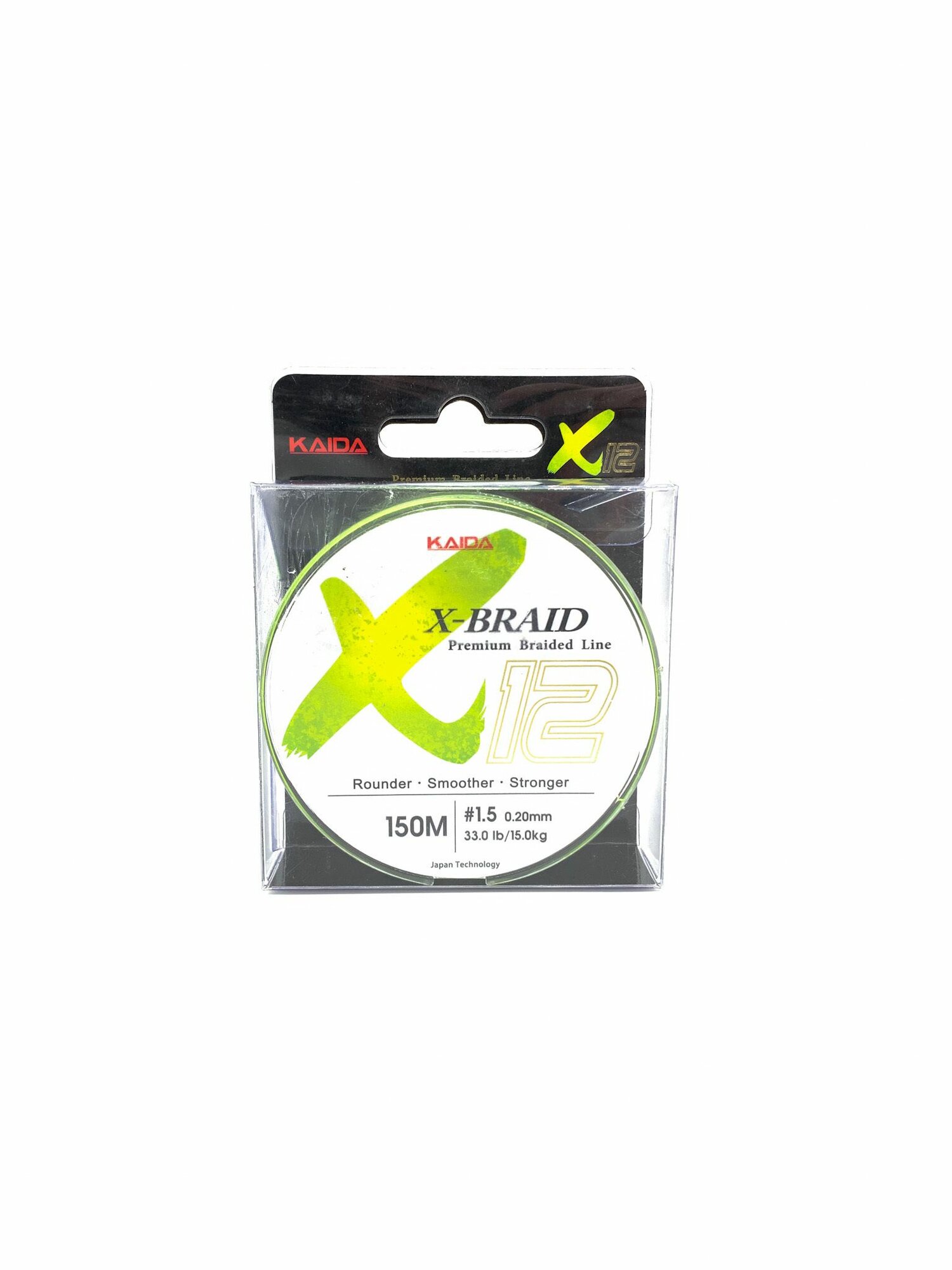 Шнур KAIDA X-BRAID X12 Premium Braided Line (150m/#1,0/0,16mm/24,0lb/11,00kg)