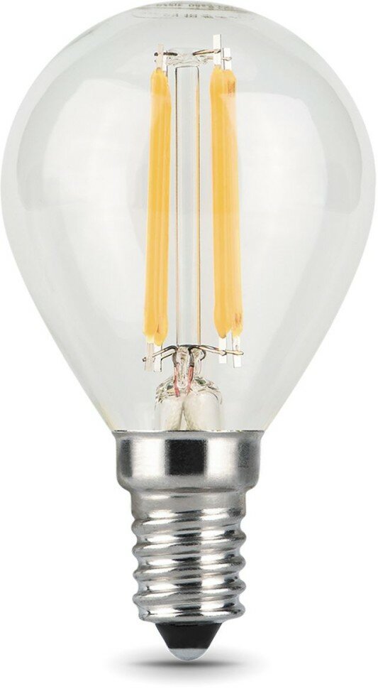 Лампа светодиодная Gauss 7Вт цок: E14 шар 220B 2700K св. свеч. бел. теп. P45 (упак:1шт) (105801107)