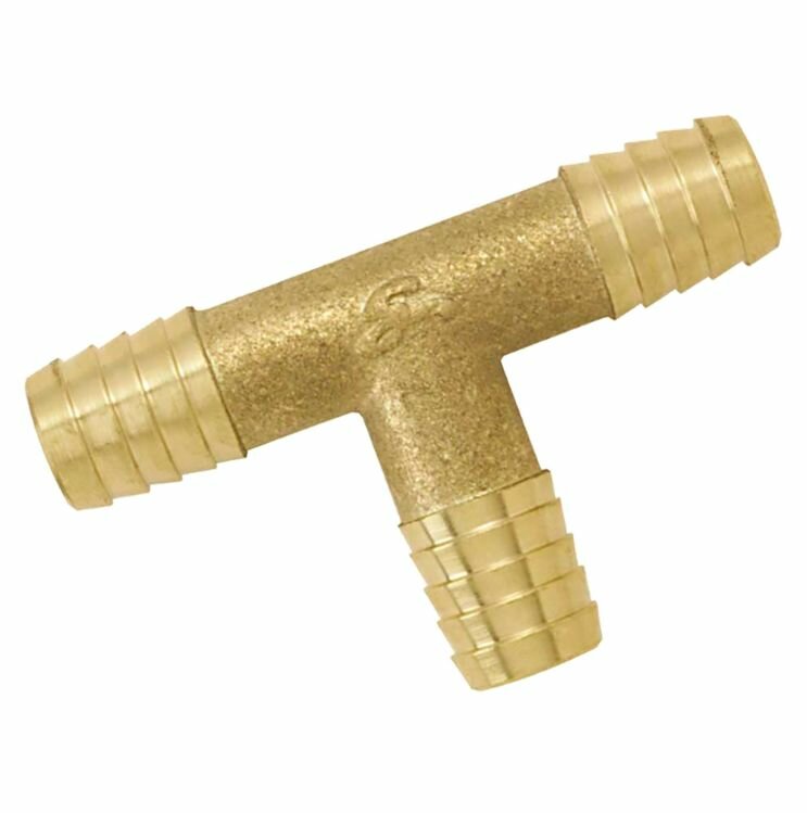 Тройник для шланга d10 мм латунь