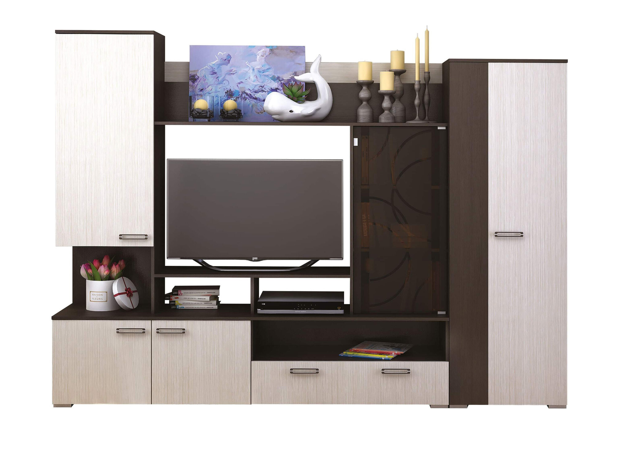 Гостиная Сиенна 260x194x41, цвет Венге-Дуб белфорд ЛДСП Тэкс