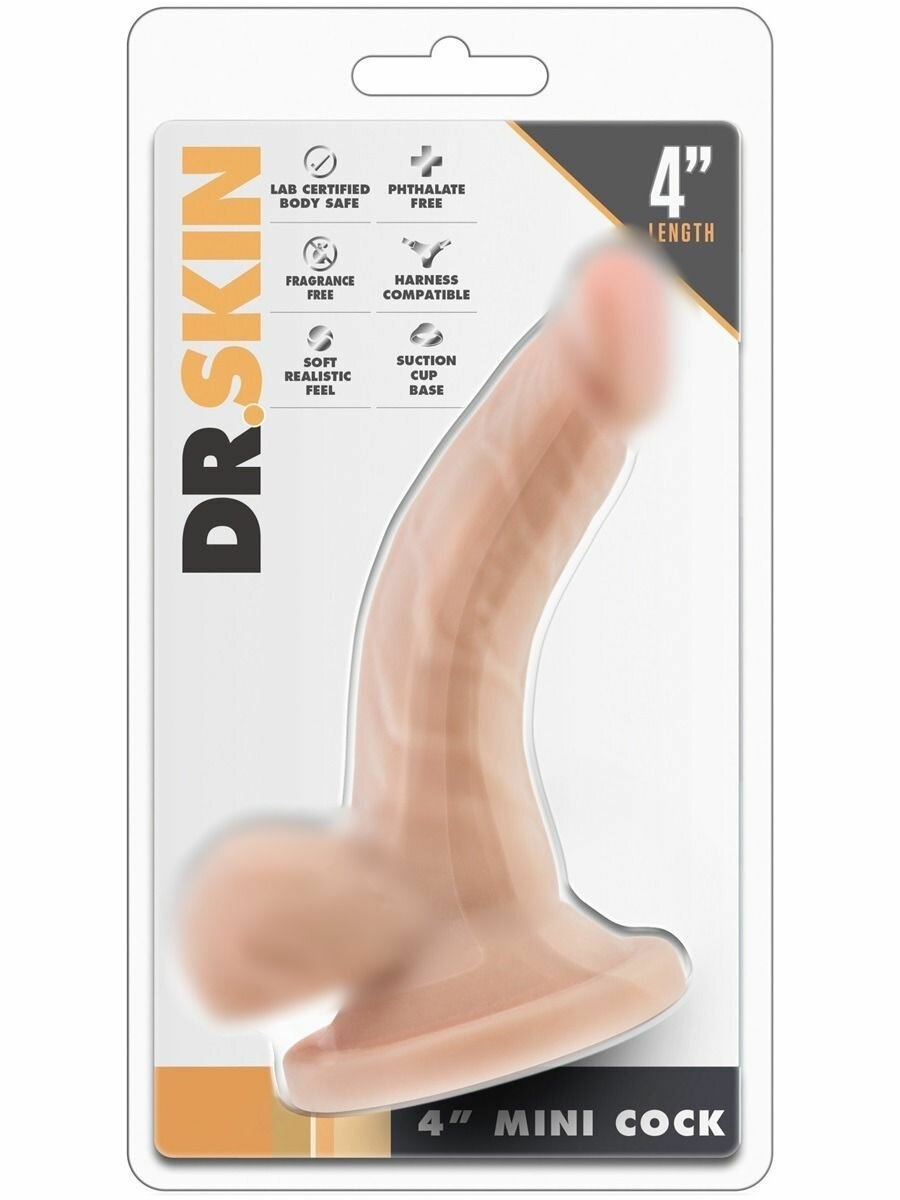 Фаллоимитатор на присоске "DR. SKIN 4 INCH MINI COCK FLESH" 12см