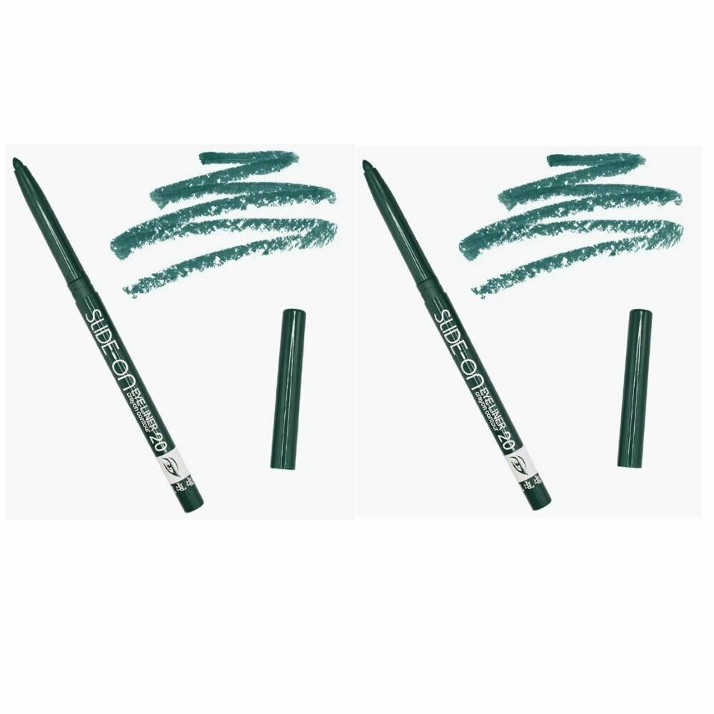TF Cosmetics Карандаш для глаз Slide-on Eye Liner, тон 20 зеленый изумруд, 2 шт