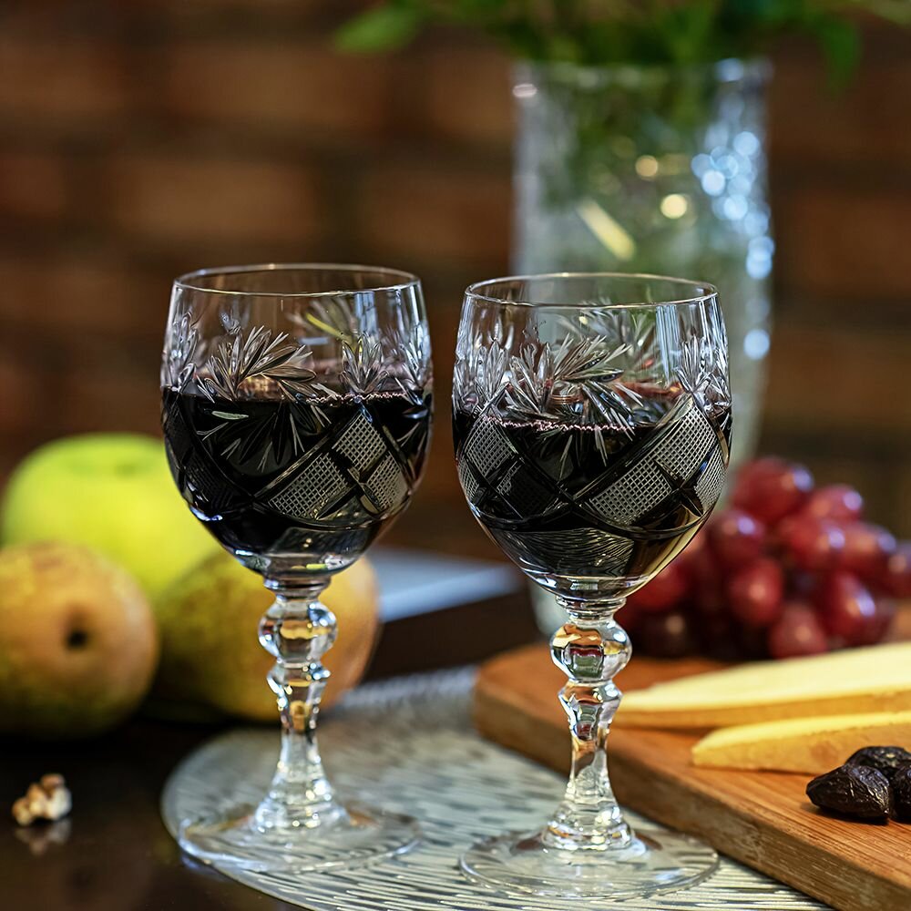 Хрустальные бокалы для вина, шампанского и коктейлей, 250 мл. набор 6 шт. Неман 1000/1, 6701/250гр