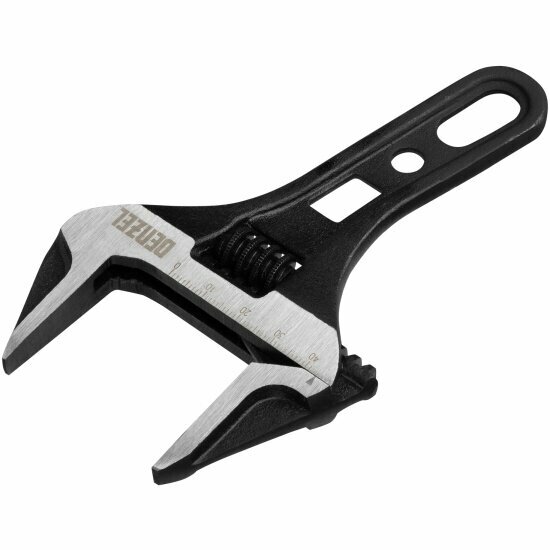 Denzel Ключ разводной 155 мм, CrV, кованый, укороченная рукоятка, , 15753