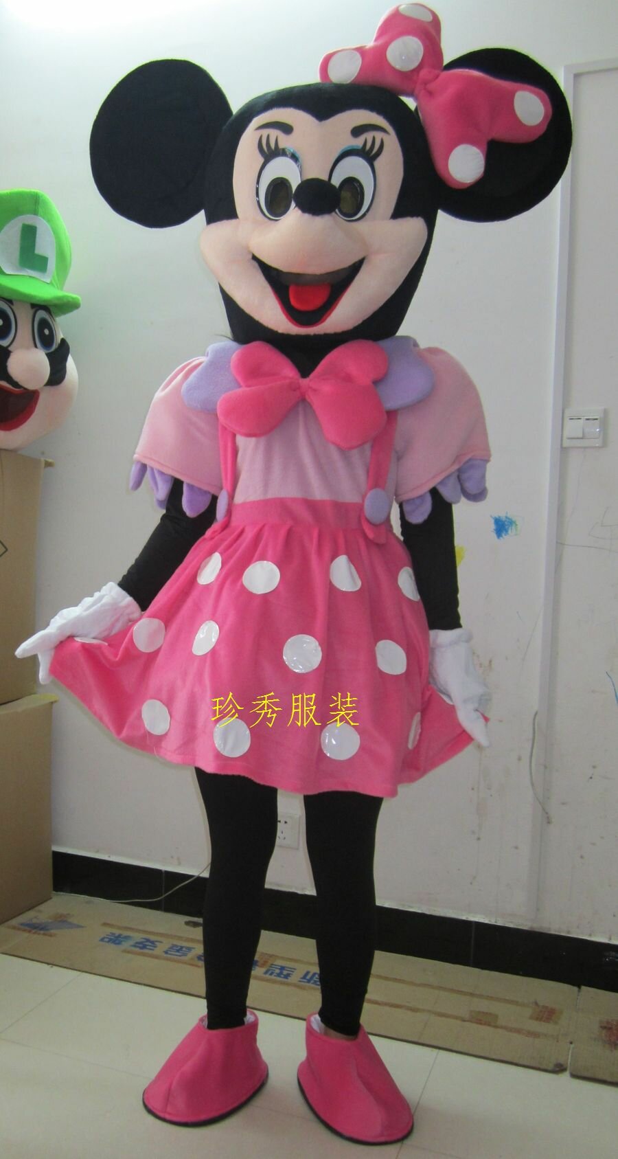 Костюм куклы Минни, фиолетовый воротник, один размер