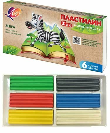Пластилин 6 цв. Луч "ZOO" Мини 81 гр, 30С 1810-08