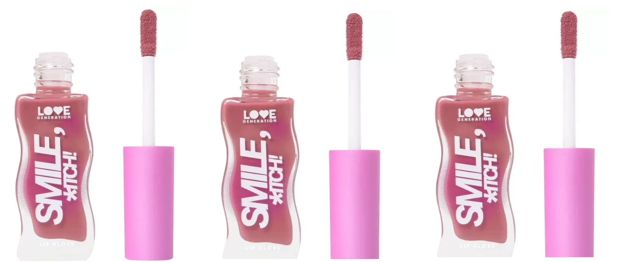 Блеск для губ Love Generation Smile, *itch! тон 02 холодный розовый, 10 мл 3 шт