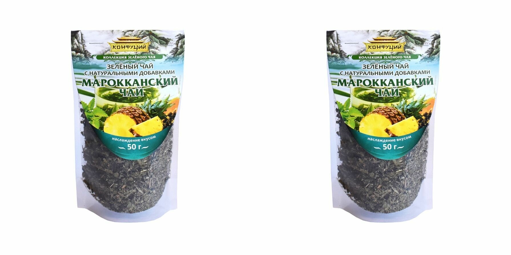 Конфуций Чай зеленый Марокканский с цукатами, 50 г, 2 уп