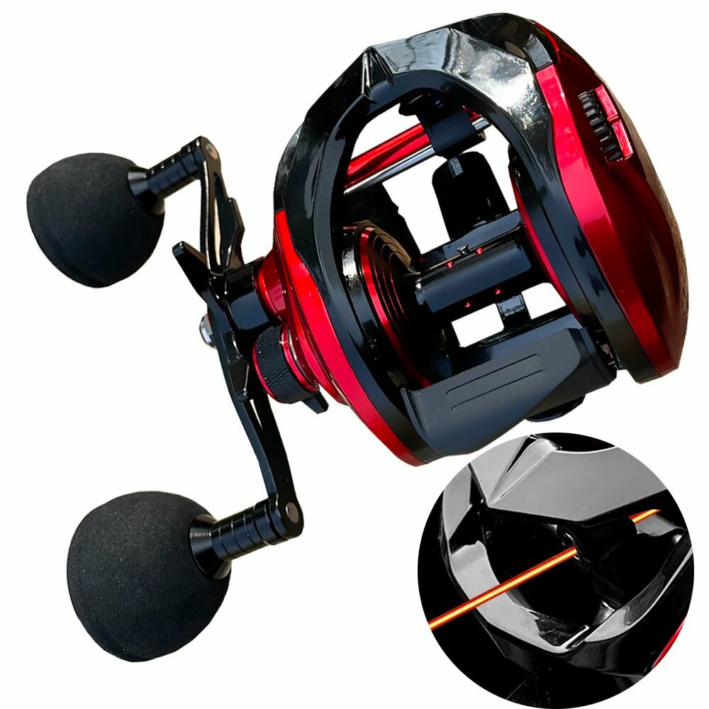 Катушка 15 кг Профессиональные рыболовные катушки Baitcast Reels Big Game Baitcasting Jigging Fishing 8+1 BB 6.4:1 Магнитный тормоз Морской окунь