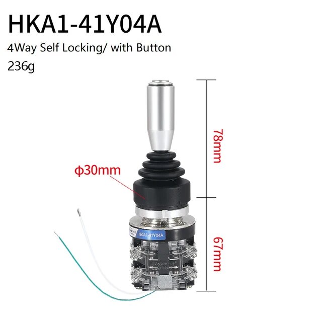 HKA1-41Z04A/41Y04A 4-позиционный Мгновенный/самоблокирующийся контроллер с пружинным возвратом джойстика с кнопкой для подъемного крана