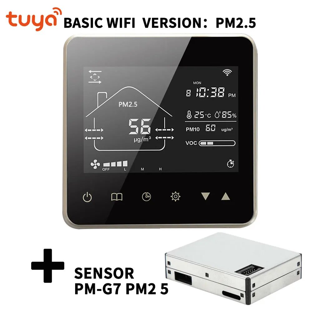 TUYA SMART LIFE Контроллер вентиляции TY900A WIFI PM2.5, 0-10v