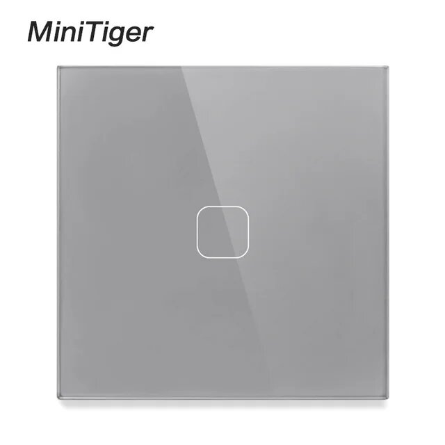 Сенсорный выключатель MiniTiger белый пластик 220-250В 1 Gang 1 Way Gray