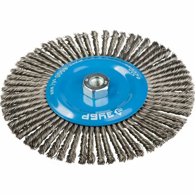 Щетка дисковая для УШМ, ЗУБР 200 мм, проволока 0.5 мм