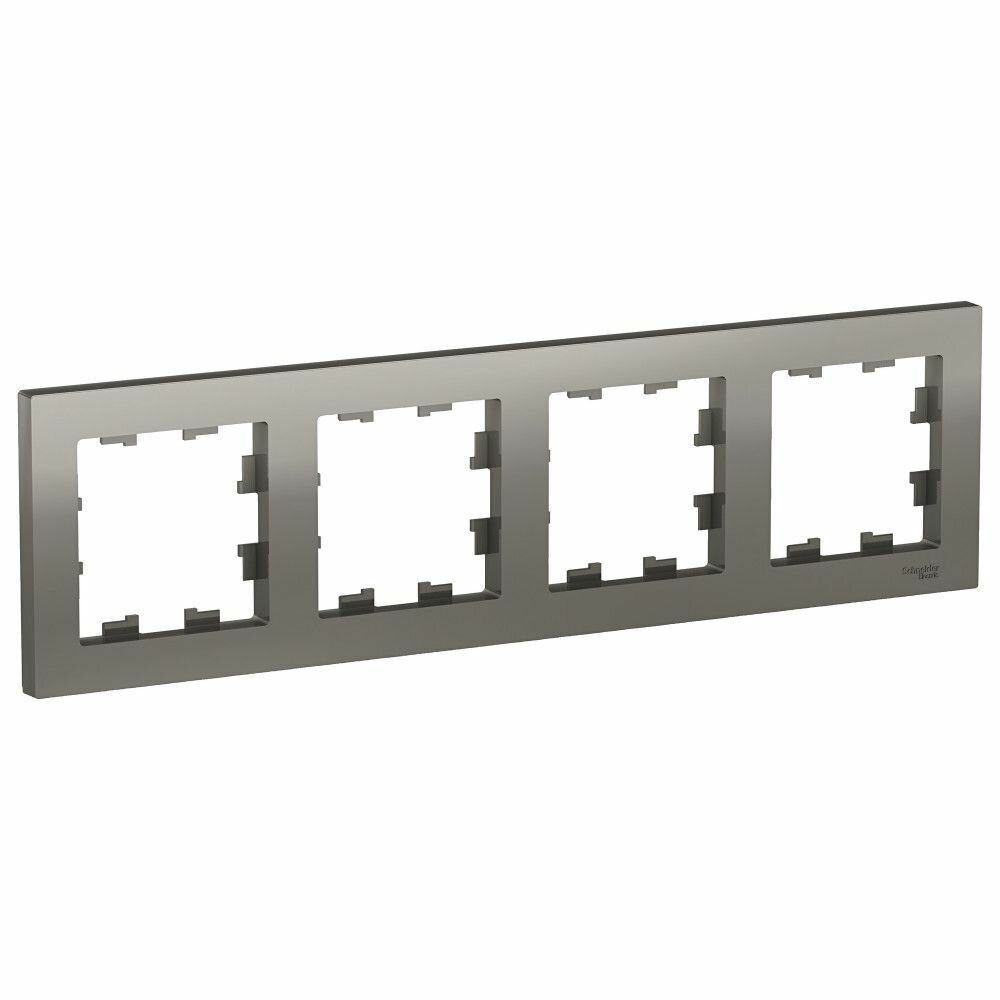 Рамка Schneider Electric AtlasDesign ATN000904, 4 поста, сталь, IP20