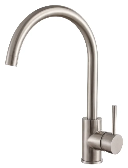 Смеситель Haiba HB304-3, нержавеющая сталь, аэратор, горизонтальный монтаж