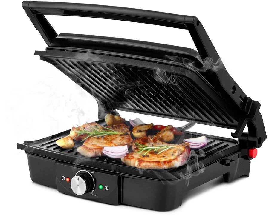 Электрогриль Kitfort КТ-1656 черный/серебристый