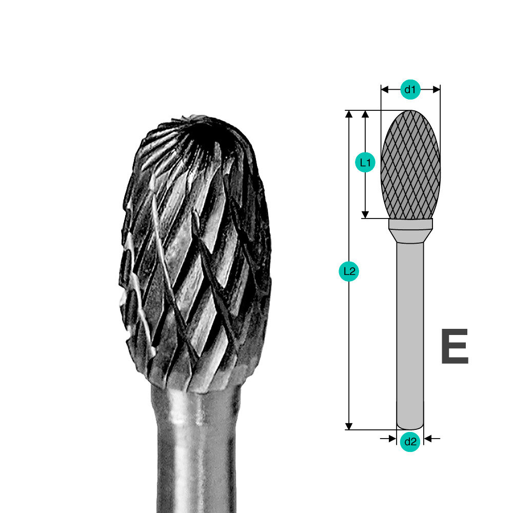 Бор-фреза твердосплавная по металлу E1220M06 TORGWIN T223303
