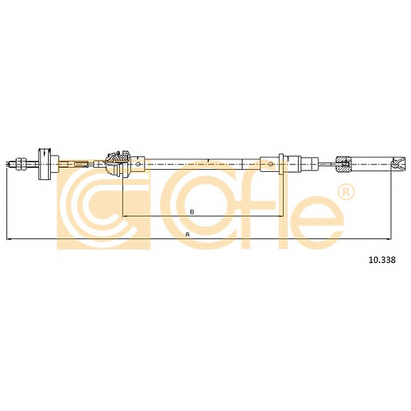 COFLE 92.10.338 трос сцепления VW Golf (Гольф) (II) 1.3-1.5-jetta 1.5 86-90