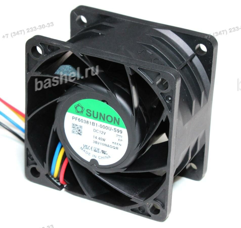 60х60х38мм, PF60381B1-S99 12VDC, Вентилятор
