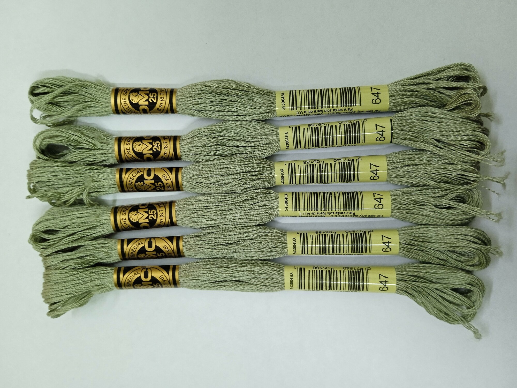 Набор ниток мулине, 8 м, 6 шт DMC-647_6