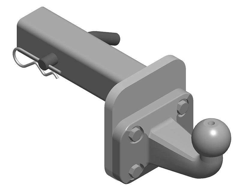 Узел сцепной в сборе US-2 50х50 черный с шаром G Автос. TY-08