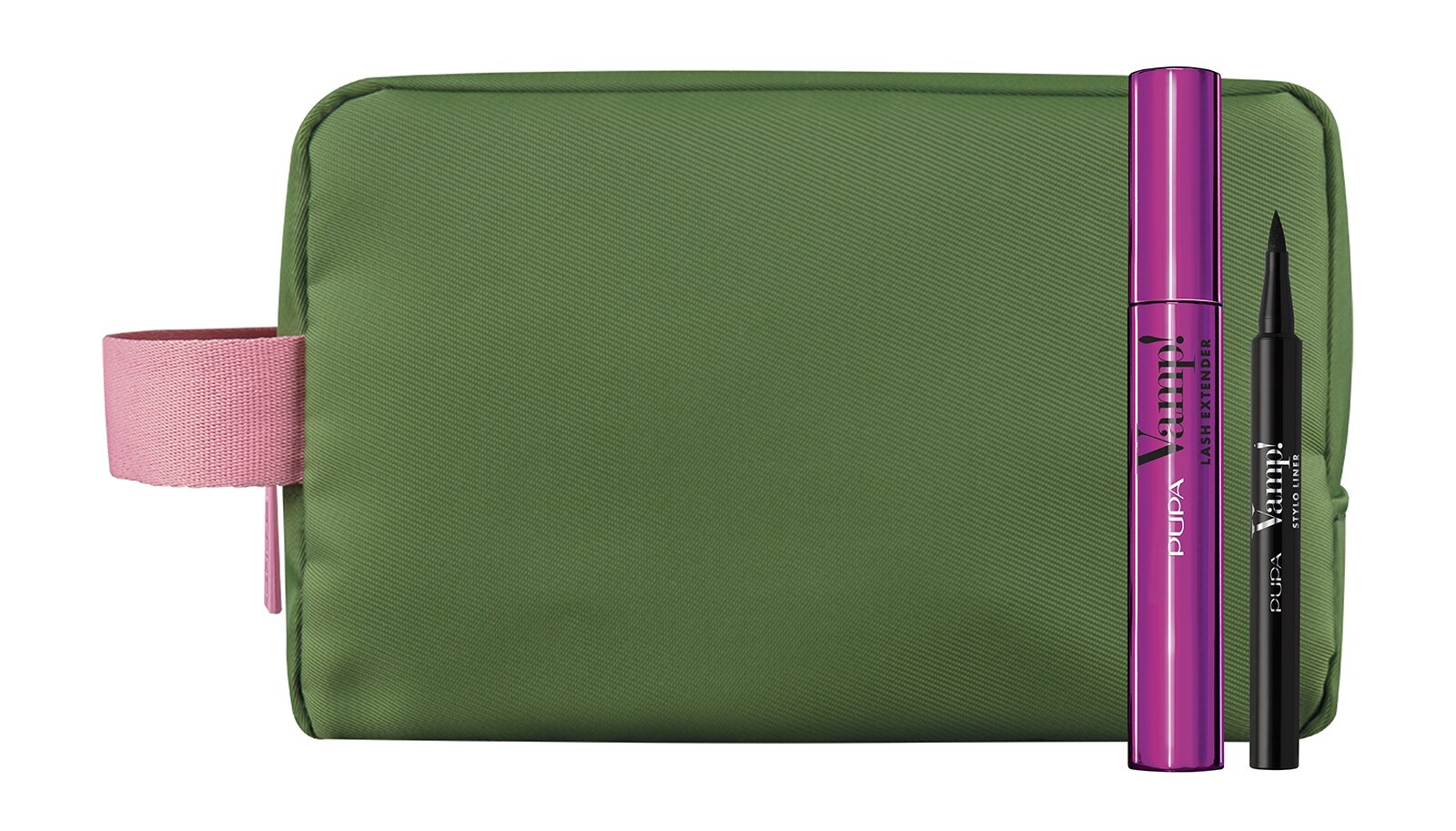 PUPA Набор Vamp! (Тушь Vamp! Lash Extender, 14 мл + Подводка Vamp! Stylo liner 1,1 мл + Косметичка)