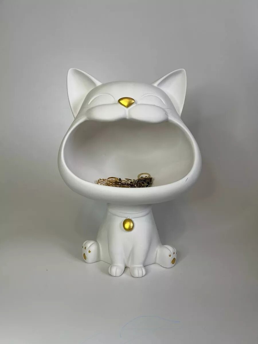 Ваза BI BRIGHT IDEA "Котёнок Мяу", гипс, декоративная, 25х17х14х12 см