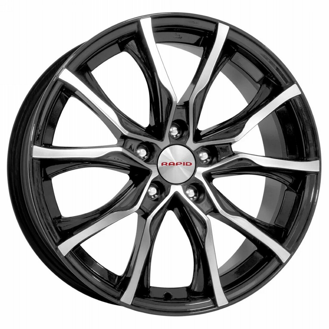 Колесный диск КиК Твист (КС697M) 7,5x17 5x115 ET44 70,2 Алмаз черный