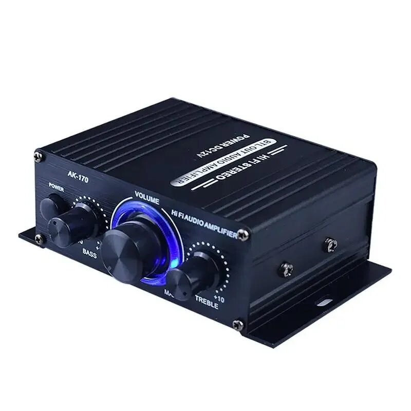 AK170 12V Mini 400W HIFI Цифровой стерео фотомикрофон в FM Усилитель горячий радиотеатр со склада AMP Home G1T8