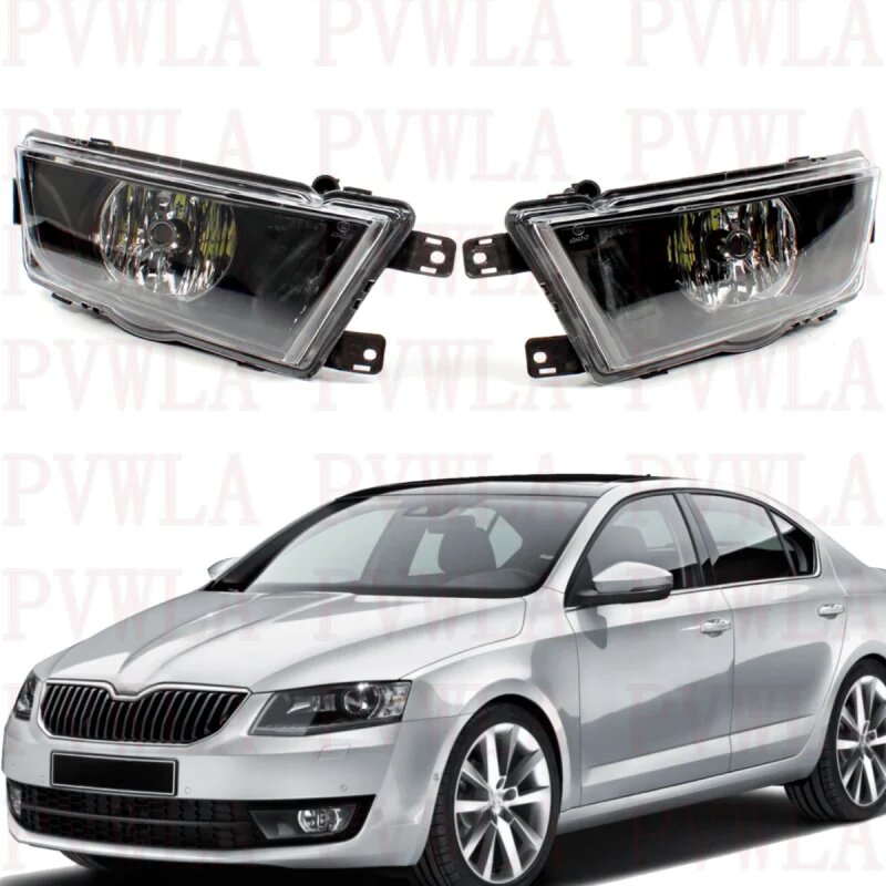 Пара противотуманных фар переднего бампера со светодиодными лампами 5E 0941701 5Е 0941702 Для Skoda Octavia A7 2013 2014 2015 2016 2017
