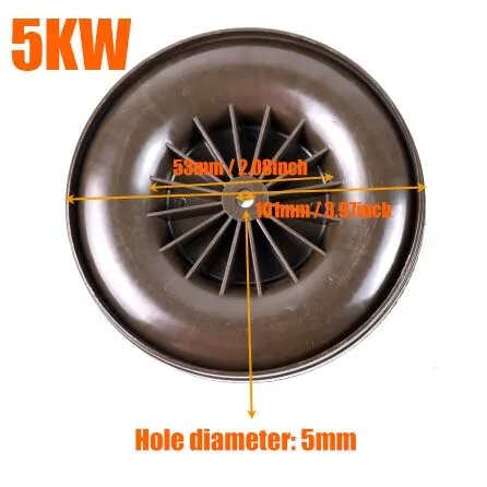 12 В автомобильный обогреватель, двигатель вентилятора, внутреннее ветровое колесо 5KW Wind Wheel