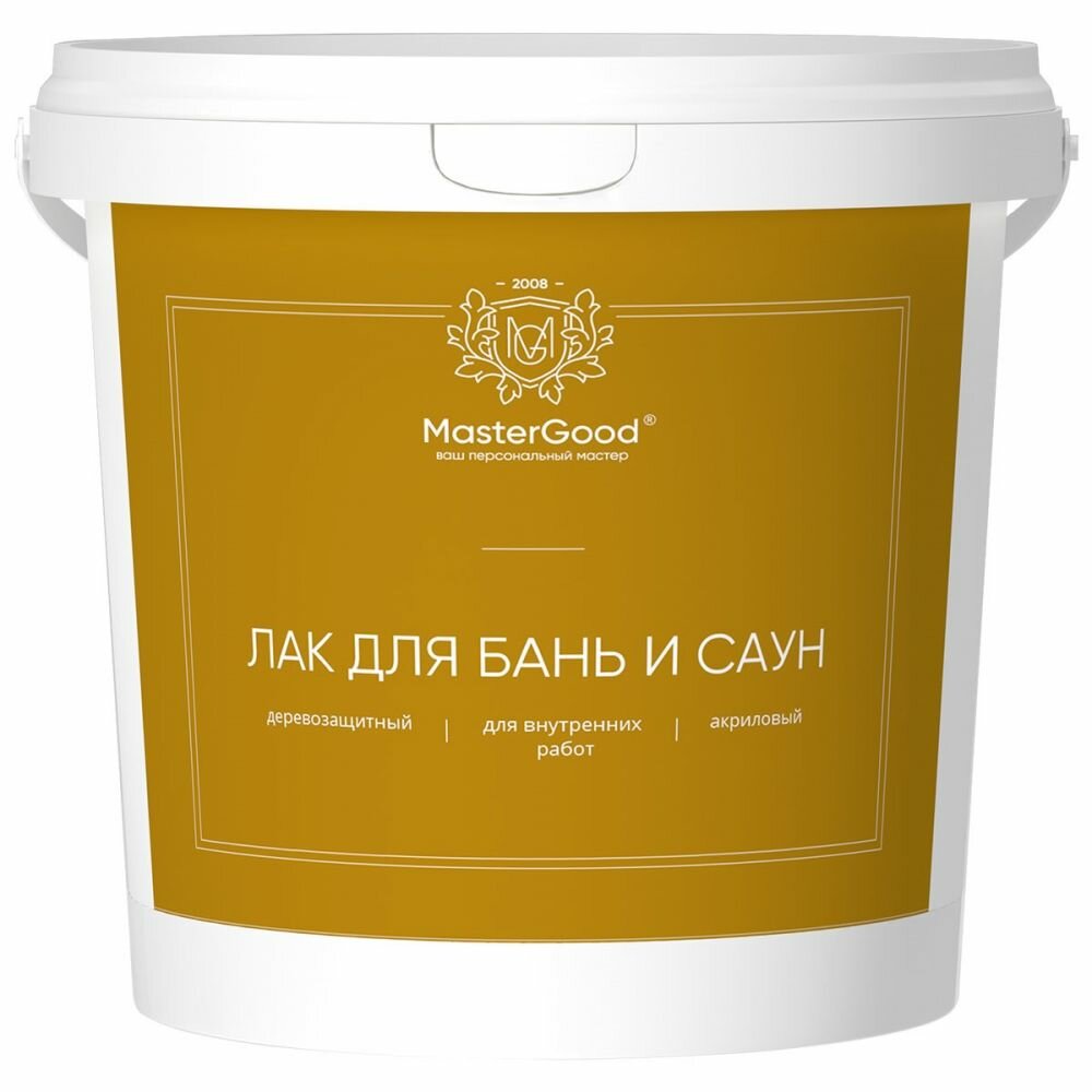 Лак для Бань и Саун Master Good 2.5л Акриловый / Мастер Гуд.