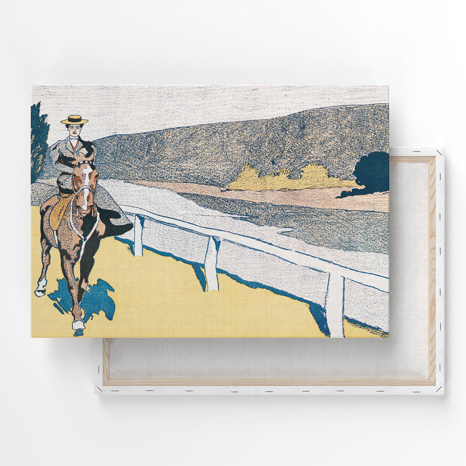 Картина на холсте, репродукция / Эдвард Пенфилд - Woman riding a horse / Размер 80 x 106 см