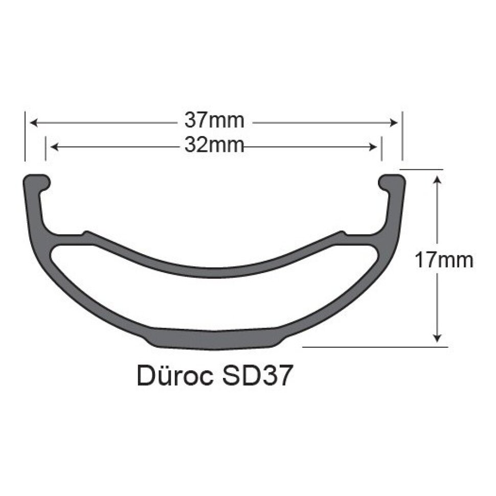 Обод 29" 32h SunRingle Duroc SD37 Sleeved Black, пистонированный (LA8E14P13605C)