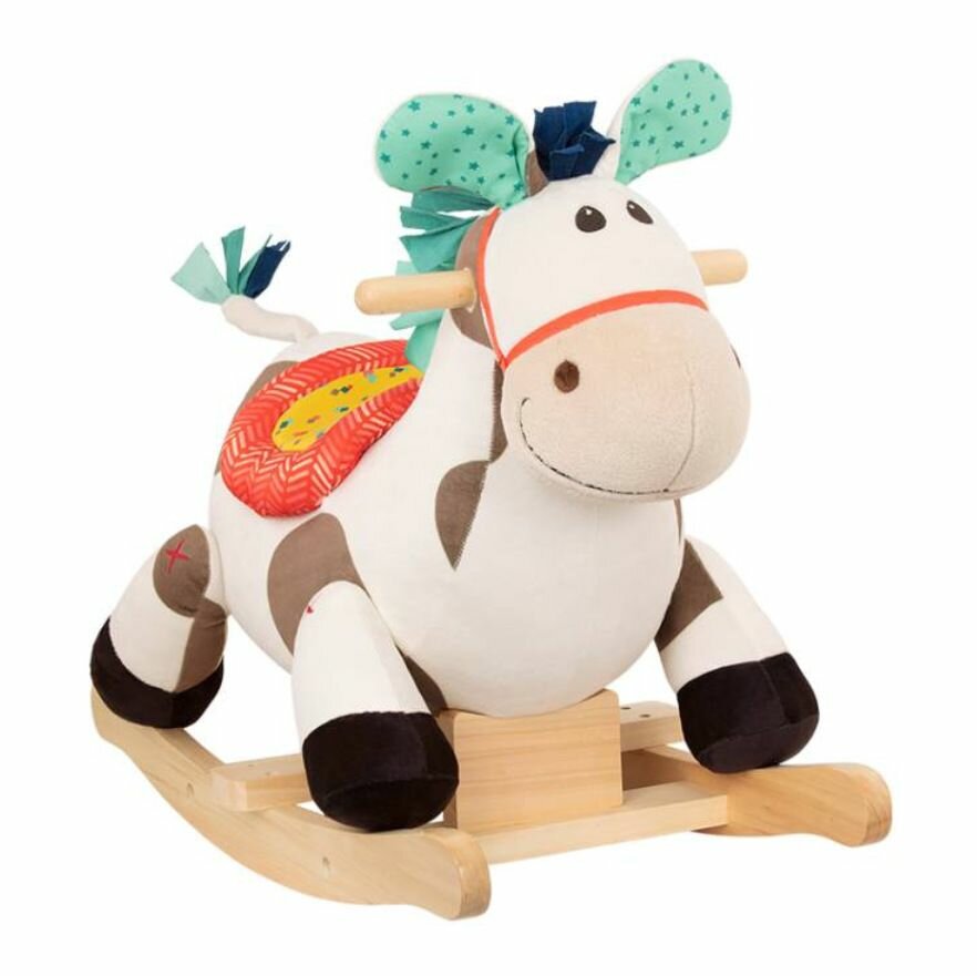 Лошадка-качалка, Btoys, устойчивая к падениям плюшевая детская игрушка из массива дерева для детей старше трех лет. -jua